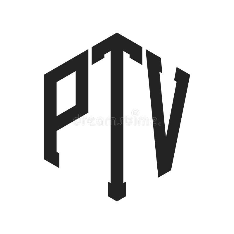 PTV Logo Design. Initial Letter PTV Monogram Logo Using Hexagon Shape ...