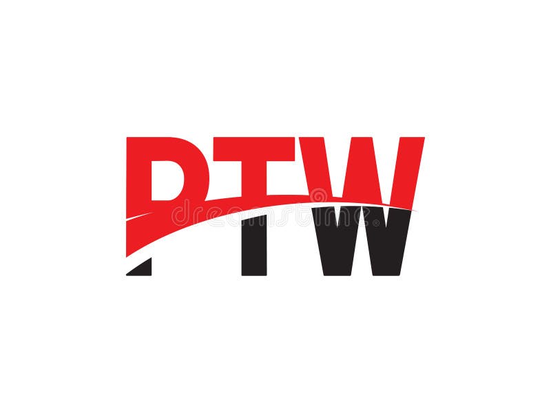 PTW Letter Initial Logo Design Vector Illustration Stock Vector ...