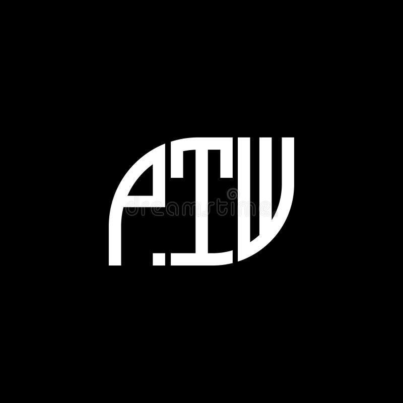 PTW Letter Logo Design on Black Background.PTW Creative Initials Letter ...
