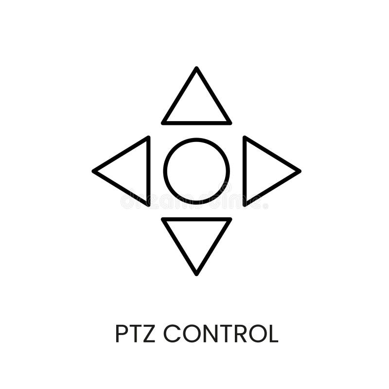 Ptz Control Line Vector Icon with Editable Stroke Stock Vector ...