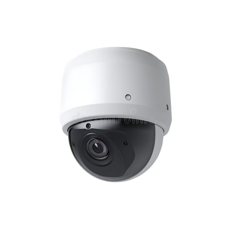 PTZ Security Camera Advanced Surveillance Technology White Background ...