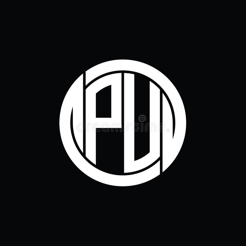 PU Logo Monogram Shield Inside Circle Shape Vector Images Design ...