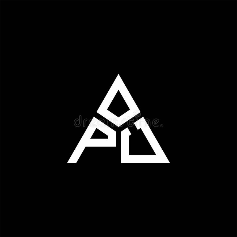 PU Monogram Logo with 3 Pieces Shape Isolated on Triangle Stock Vector ...