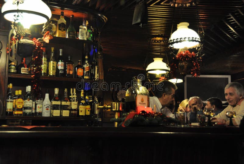 A pub in Germany editorial stock image. Image of bottle - 57611459
