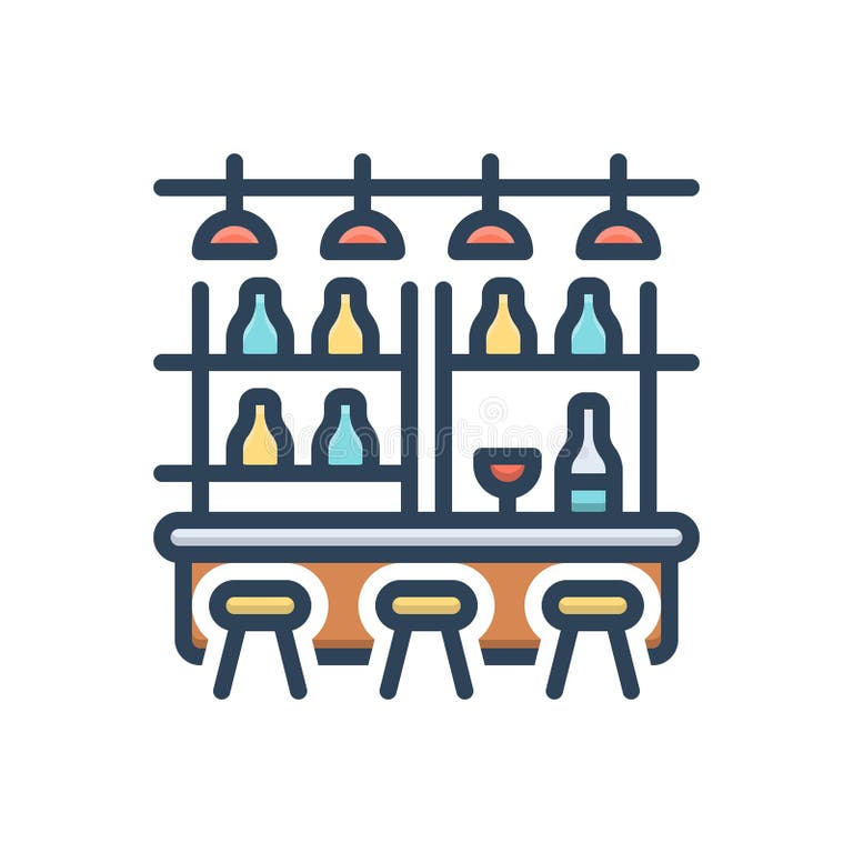 Color Illustration Icon for Pub, Tavern and Restaurant Stock ...