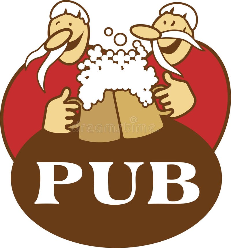 Pub logo stock vector. Illustration of beer, drawing, vector - 7061759
