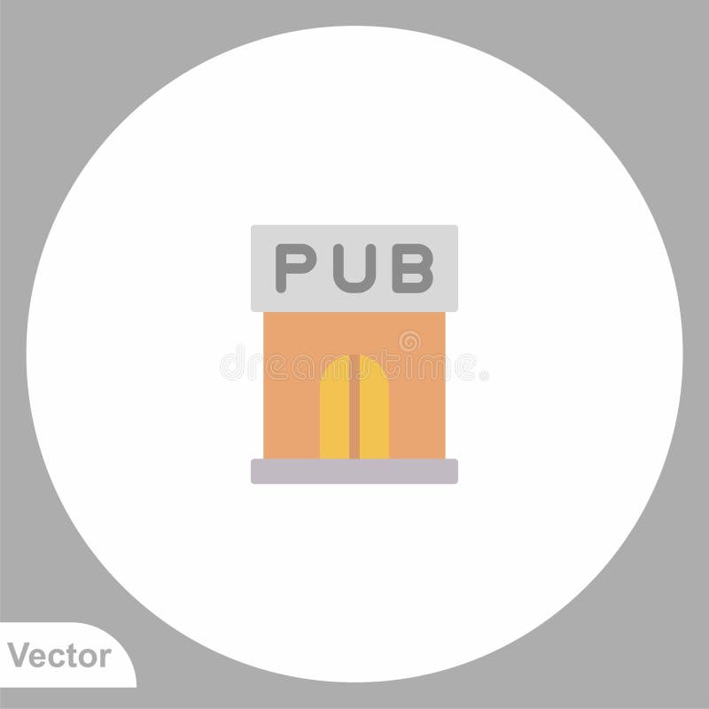 Pub Vector Icon Sign Symbol Stock Vector - Illustration of beer, barley ...