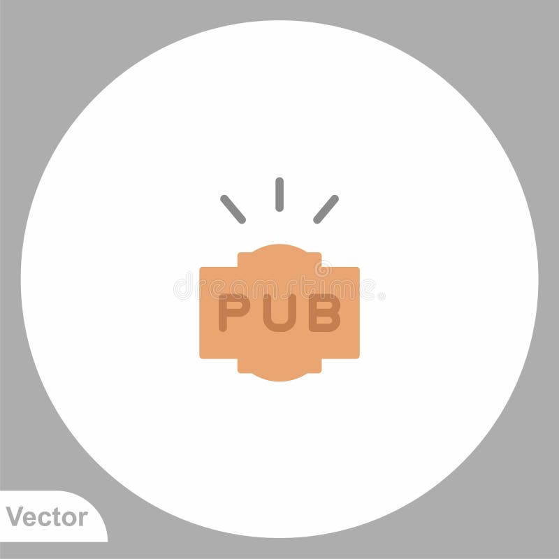 Pub Vector Icon Sign Symbol Stock Vector - Illustration of beer, lager ...