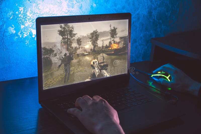 PUBG Battlegrounds Game Start Screen Displayed on Gaming Laptop ...