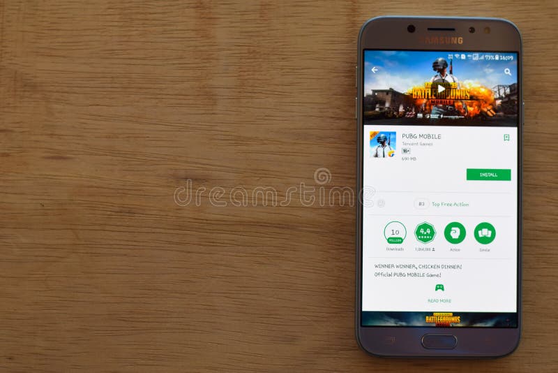PUBG MOBILE Dev Application on Smartphone Screen. PUBG MOBILE is a ...