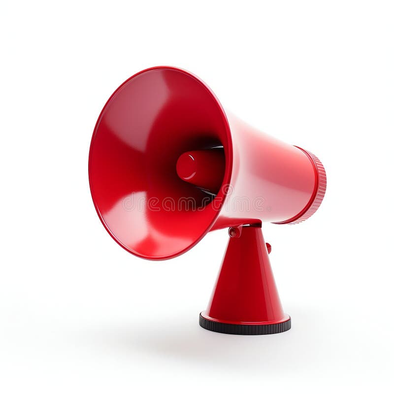 Public Address Megaphone Isolated on White. Generative Ai Stock ...