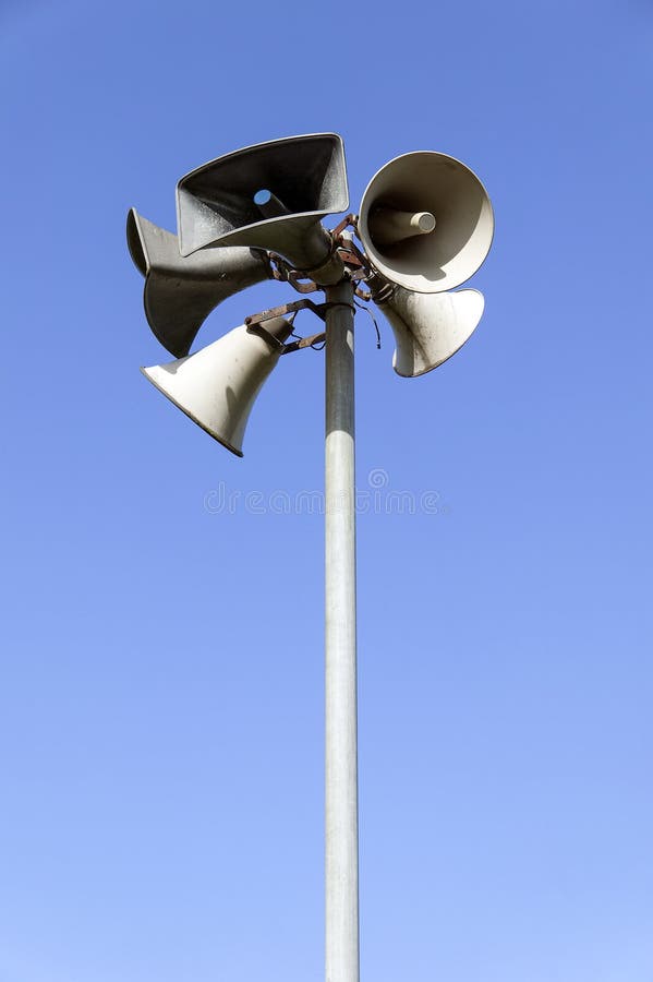Public address system stock image. Image of announcement - 99989913
