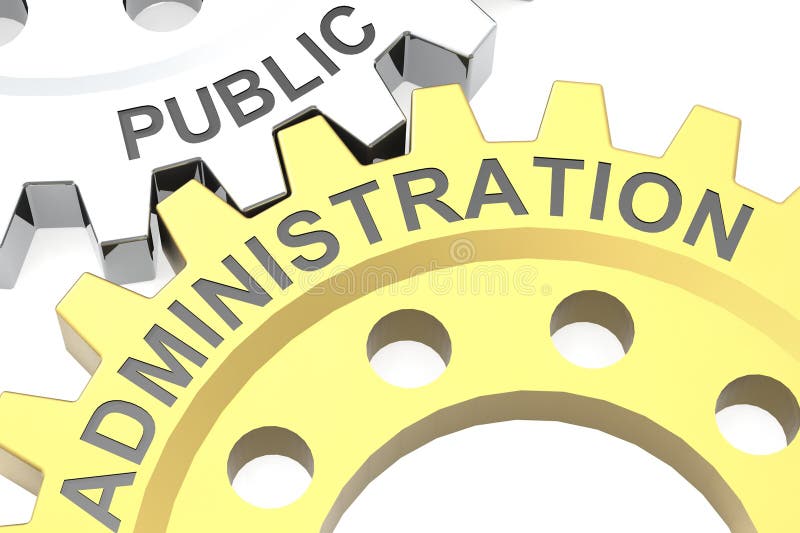 Public Administration Word on Metal Gear Stock Illustration ...