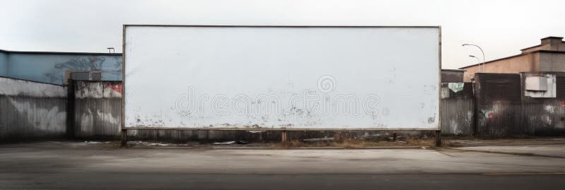 Public Advertisement Board an Empty Blank White Signboard with Copy ...