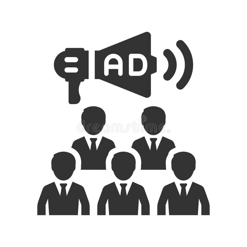 Public Advertisement icon stock vector. Illustration of advertising ...