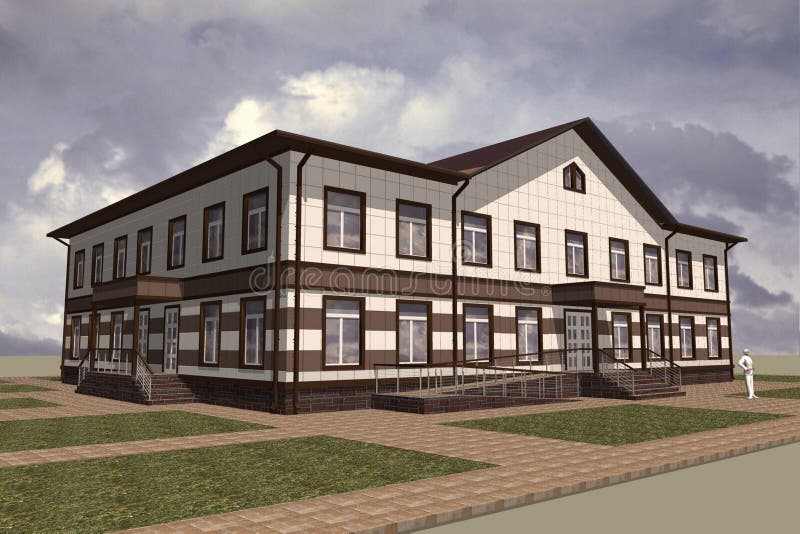 Public Building stock illustration. Illustration of color - 38000695