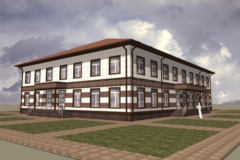 Public Building stock illustration. Illustration of domestic - 38001640