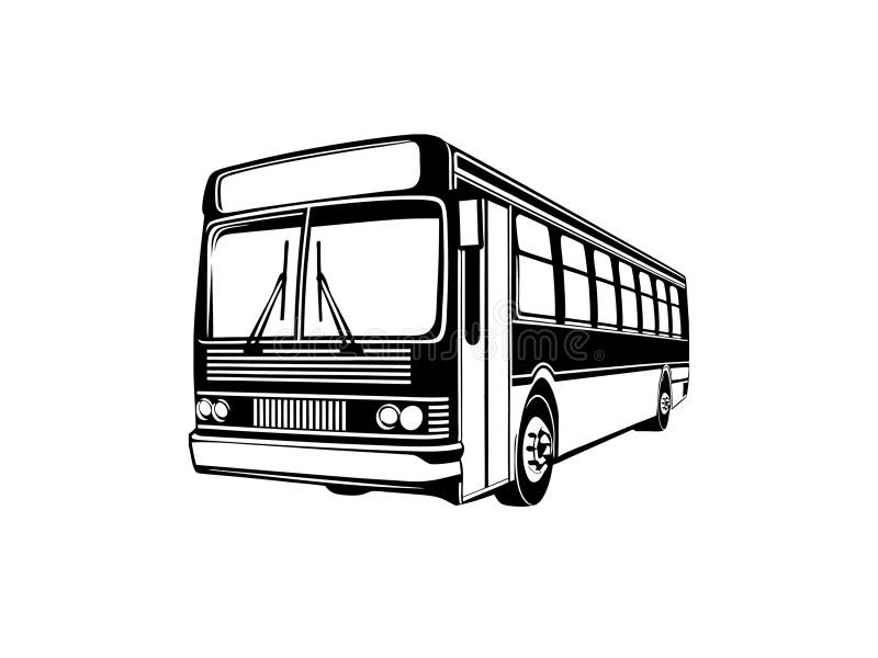 Public Bus Vector Illustration Stock Vector - Illustration of ...