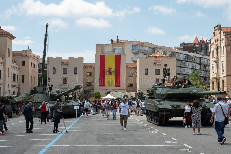 Public in the Central Courtyard of the Bruch Military Barracks during ...