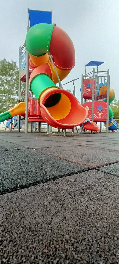 Public Children& X27;s Play Area in the Middle of the City Editorial ...