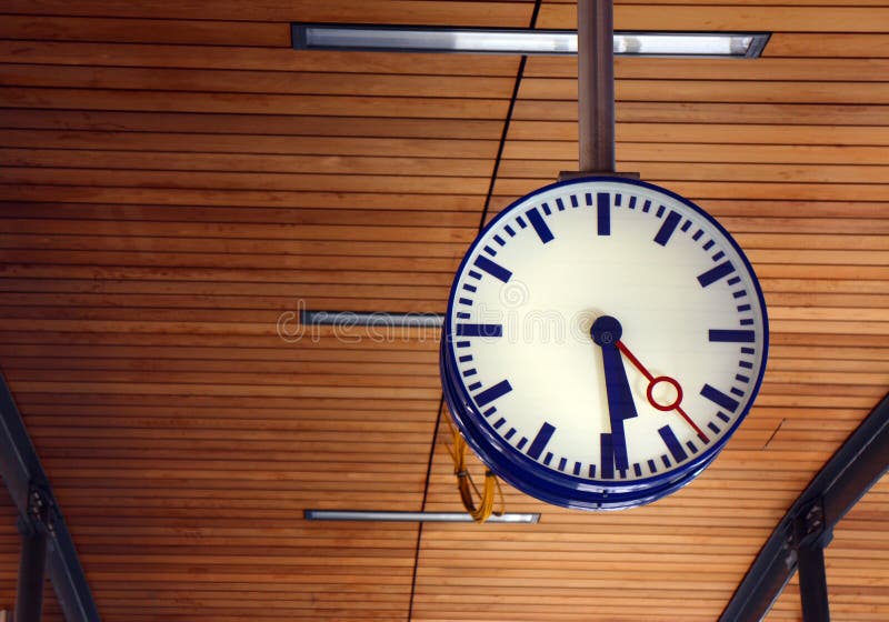 Public clock stock photo. Image of hand, metal, blue - 25427802