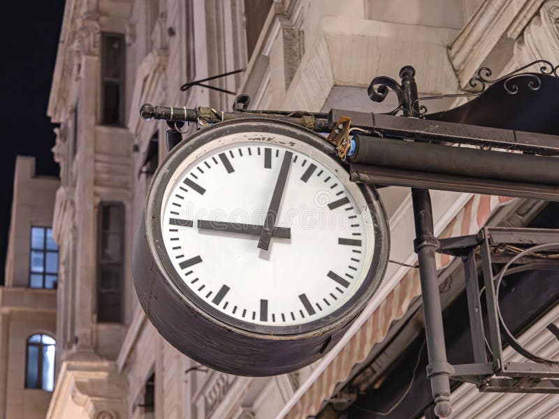 Public Clock Istanbul stock photo. Image of white, dial - 297976200