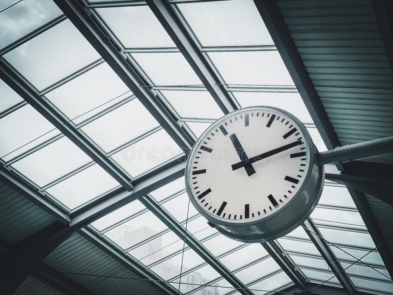 Public Clock stock image. Image of hall, building, architecture - 59876213