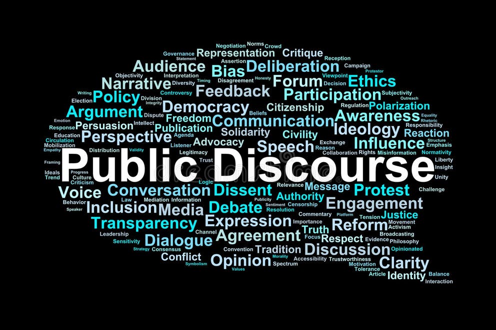 Public Discourse Word Cloud. Key Civic Concepts in Modern Communication ...