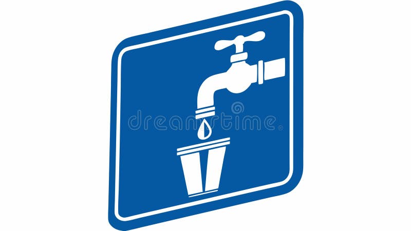 Public Drinking Fountain, Water Access Point, Hydration Icon, Vector ...