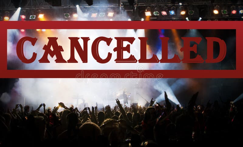 Public Event Cancelled - Crowd at Concert - Coronavirus Measures Stock ...