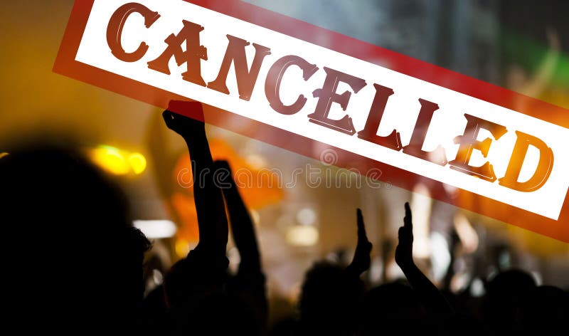 Public Event Cancelled - Crowd at Concert - Coronavirus Measures Stock ...