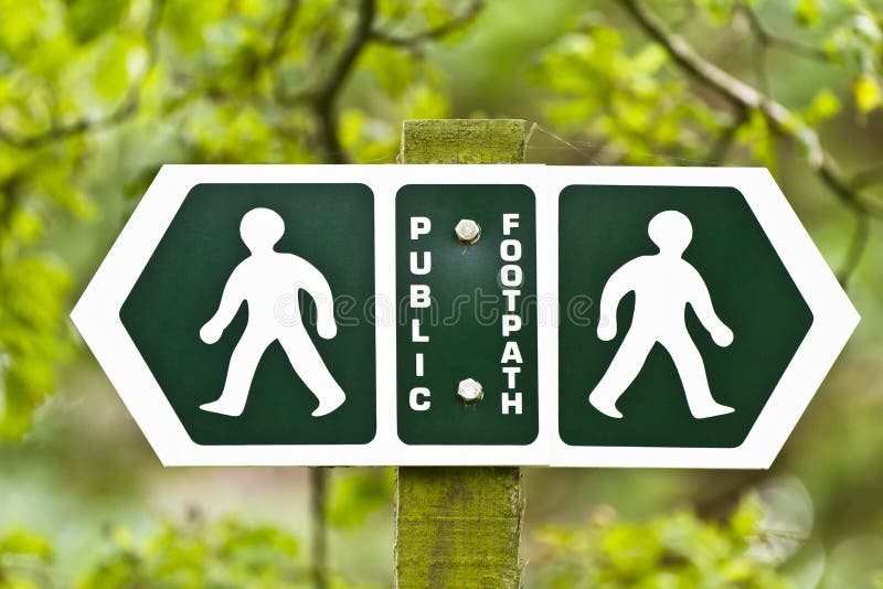 Footpath Sign,UK stock image. Image of flora, cultivated - 20588715