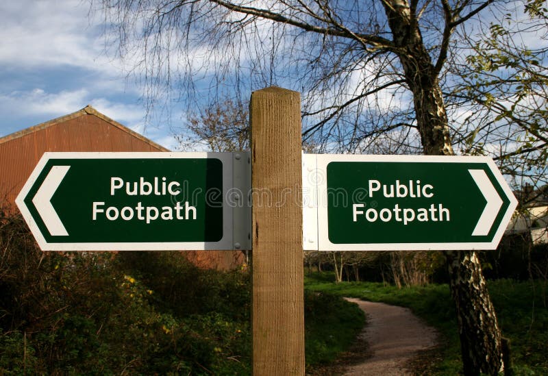 Public footpath sign stock photo. Image of footpath, trail - 7347144