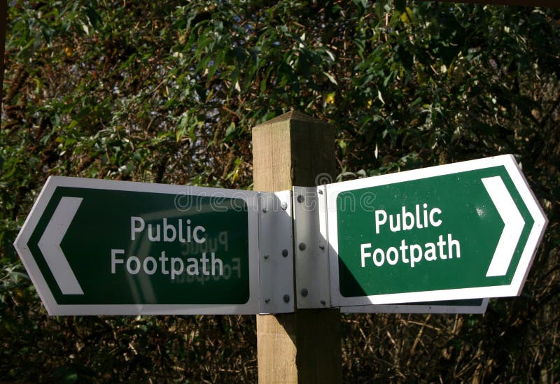 Public footpath sign stock photo. Image of post, trail - 7831190