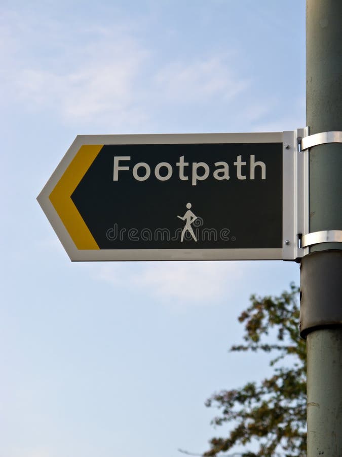 Public footpath sign stock image. Image of landmark, sign - 43474765