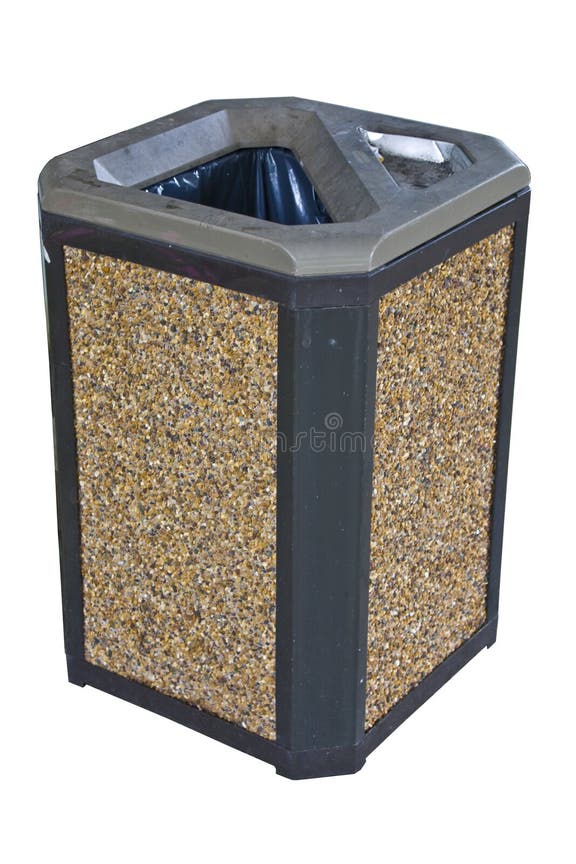 Public Garbage Can stock image. Image of marble, public - 10321159