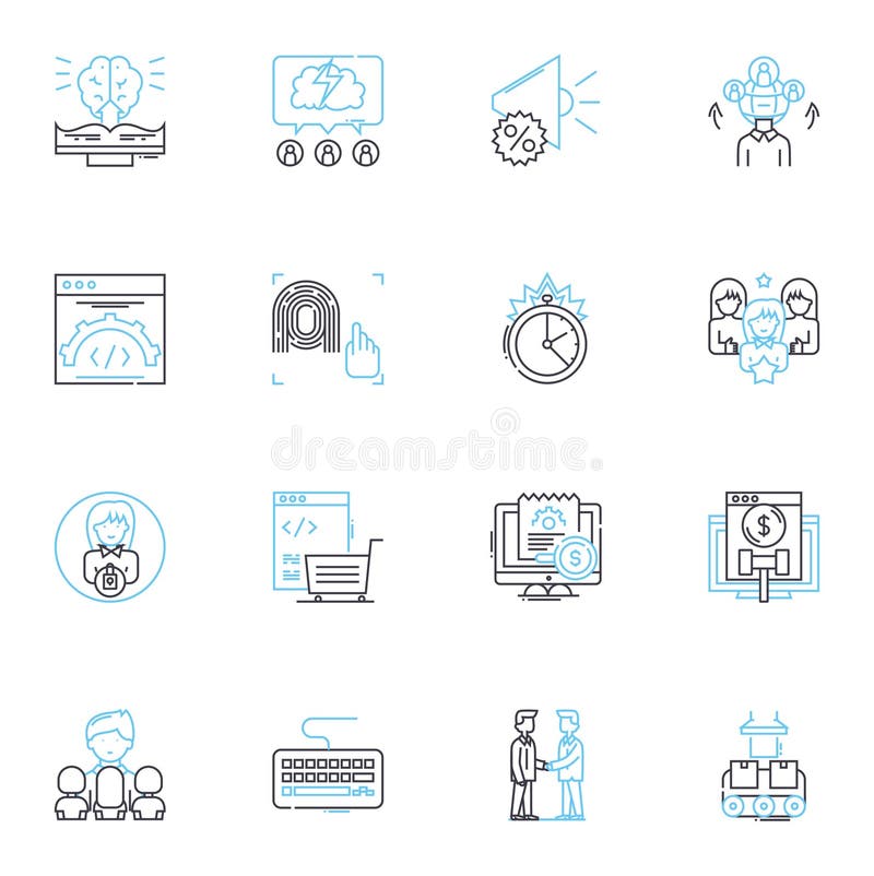 Public Governance Linear Icons Set. Accountability, Transparency ...