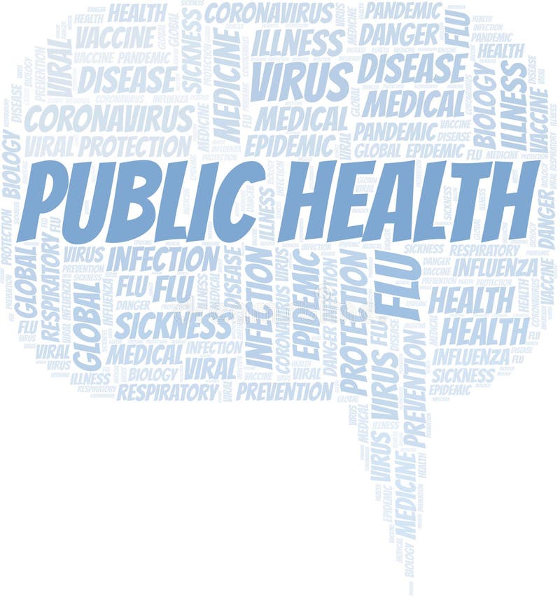 Public Health Word Cloud on White Background Stock Illustration ...