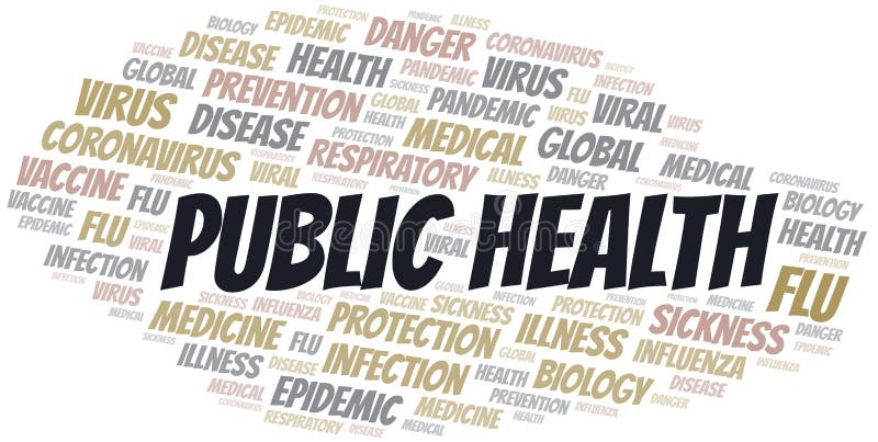 Public Health Word Cloud on White Background Stock Illustration ...