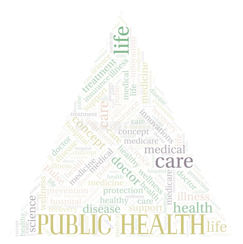 Public Health Word Cloud on White Background Stock Illustration ...