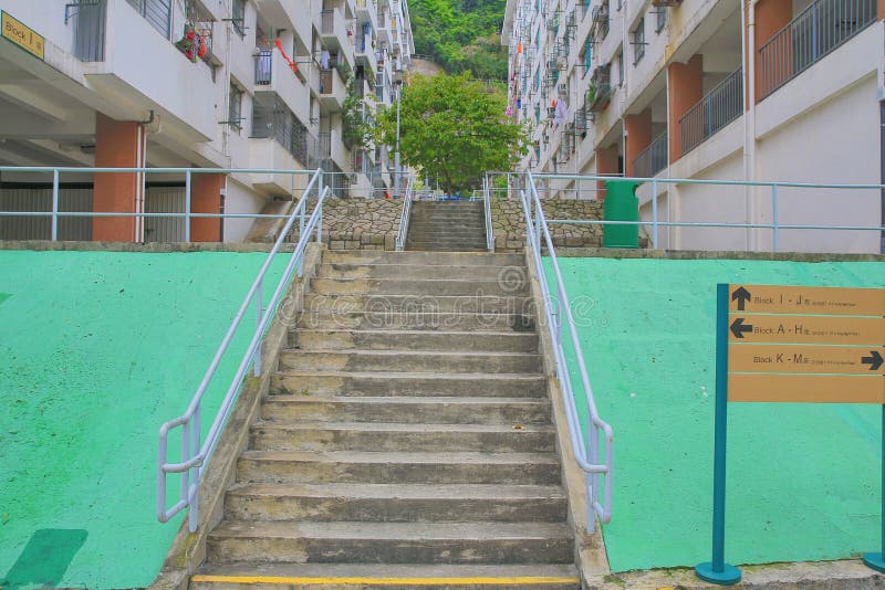 Kin Ming Estate at tko stock image. Image of public, estate - 72944809