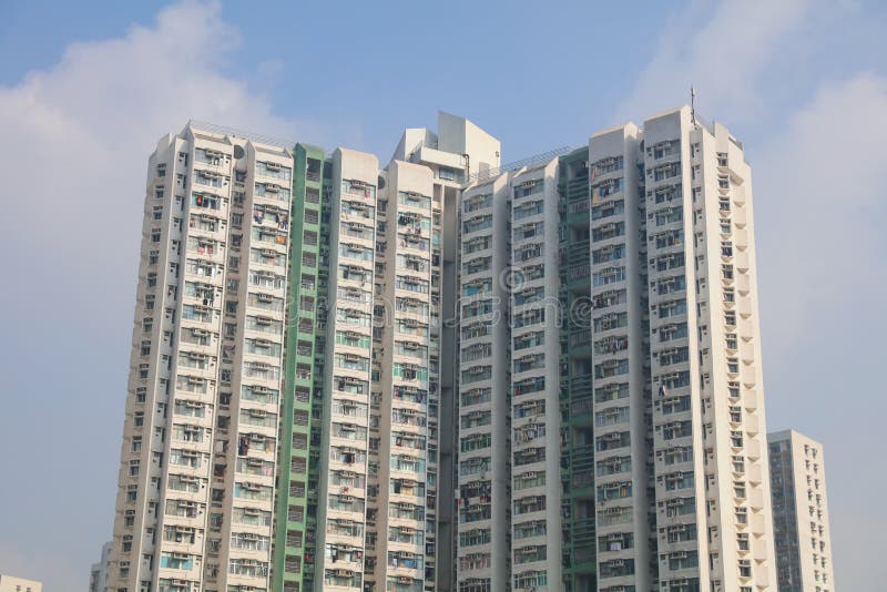Public Housing Estates in Hong Kong Stock Photo - Image of king, leung ...