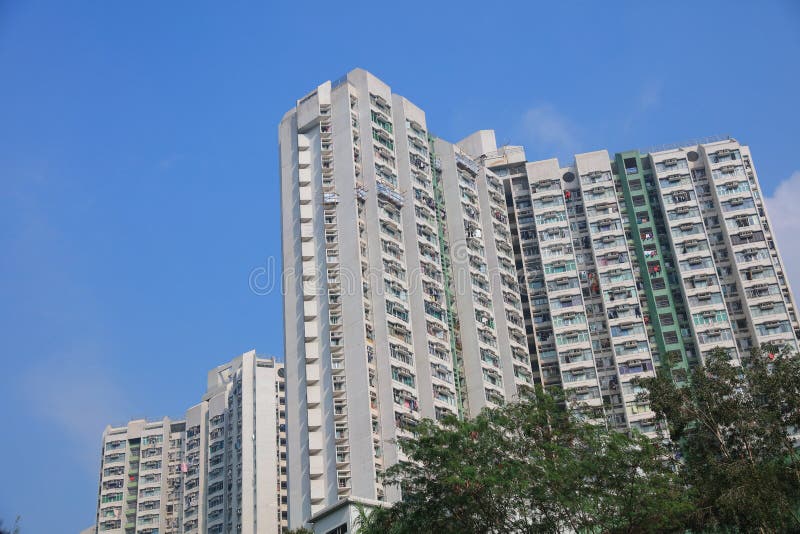 Public Housing Estates in Hong Kong Stock Image - Image of kong, real ...