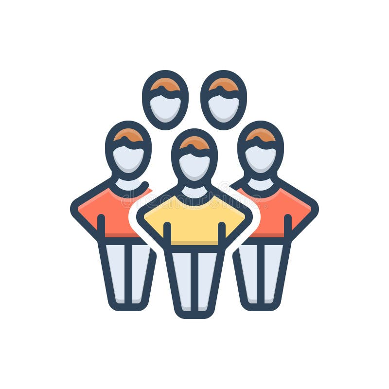 Color Illustration Icon for Public, People and Memeber Stock Vector ...
