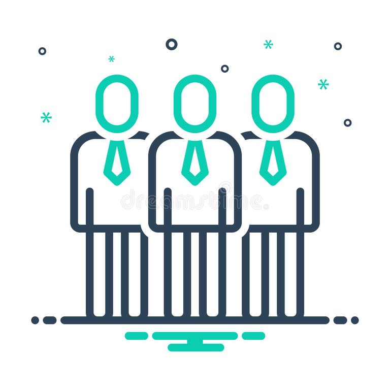 Mix Icon for Public, Populace and Masses Stock Illustration ...