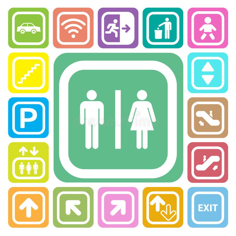 Public icons set stock vector. Illustration of parking - 33482418