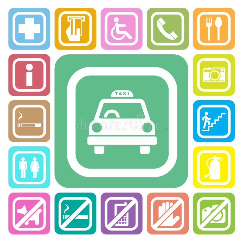 Public icons set stock vector. Illustration of parking - 33482418