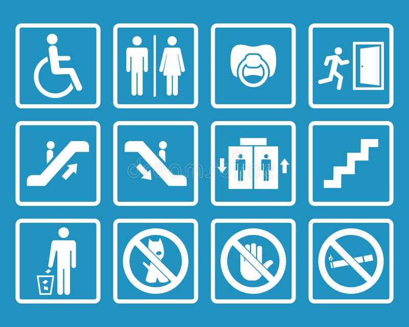 Public icons stock vector. Illustration of baby, toilet - 50218915