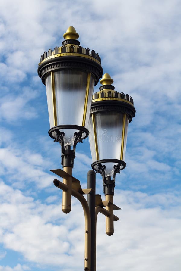 Public Illumination Lights with Blue Sky Stock Image - Image of light ...