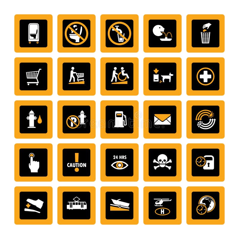 Public Info Pictograms Inverse Stock Vector - Illustration of ...